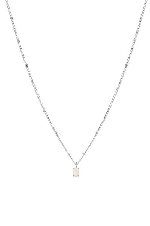 ATOLEA Opal Necklace - Silver