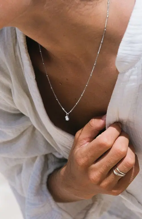ATOLEA Opal Necklace - Silver