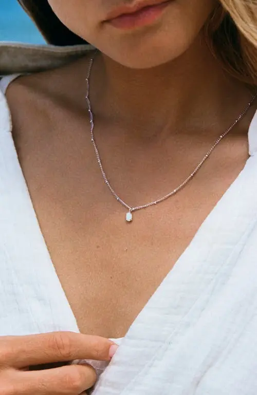 ATOLEA Opal Necklace - Silver