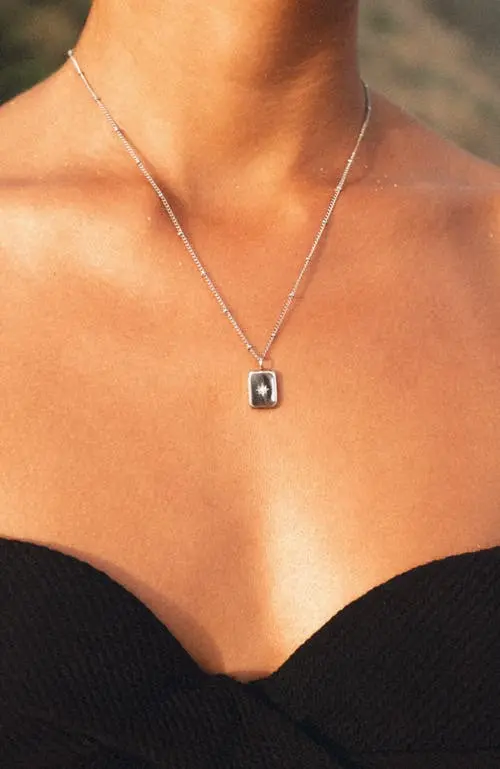 ATOLEA Starlight Necklace With Zirconia Stone - Silver