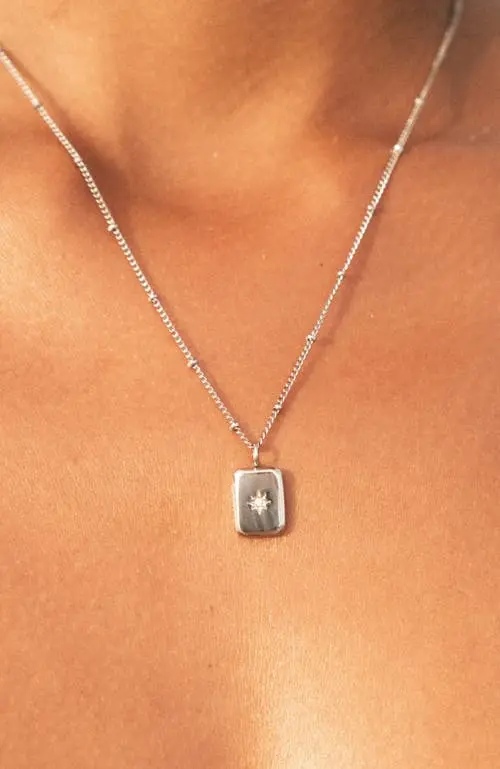 ATOLEA Starlight Necklace With Zirconia Stone - Silver