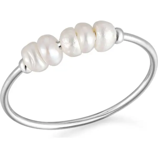 ATOLEA Mini Pearls Ring - Silver