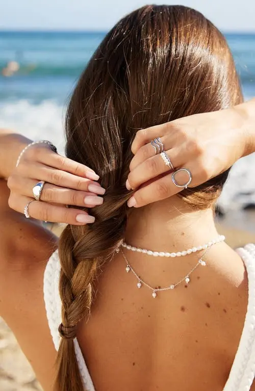 ATOLEA Mini Pearls Ring - Silver