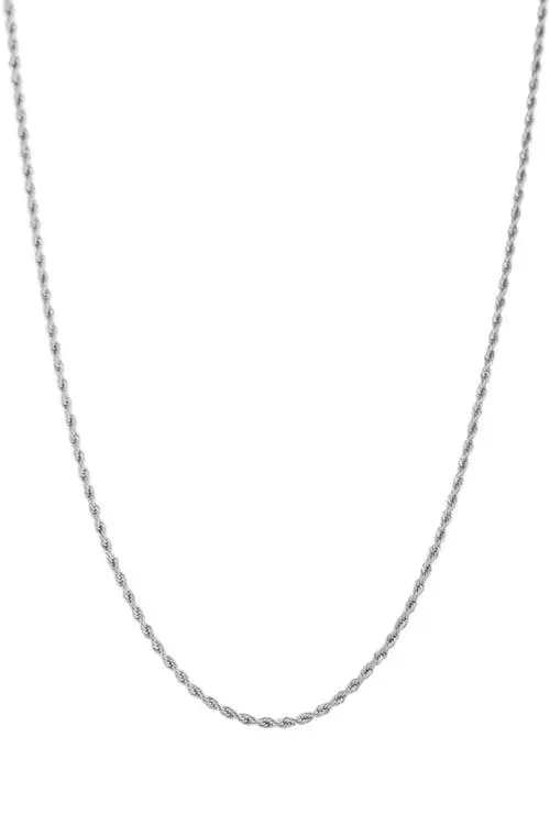 ATOLEA Calvi Rope Chain Necklace - Silver