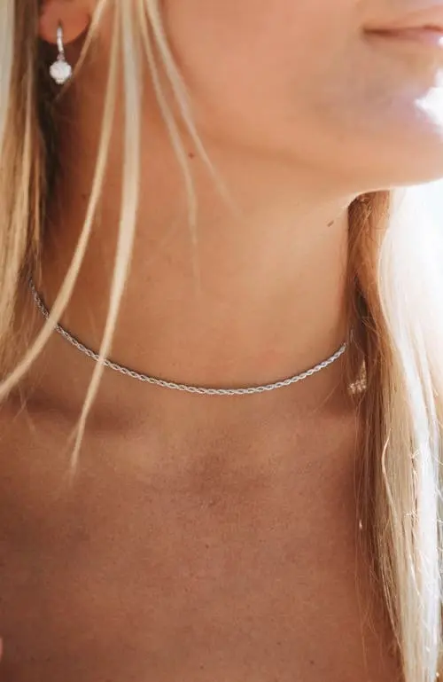 ATOLEA Calvi Rope Chain Necklace - Silver