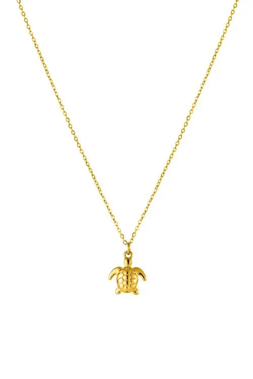 ATOLEA Sea Turtle Necklace - Gold