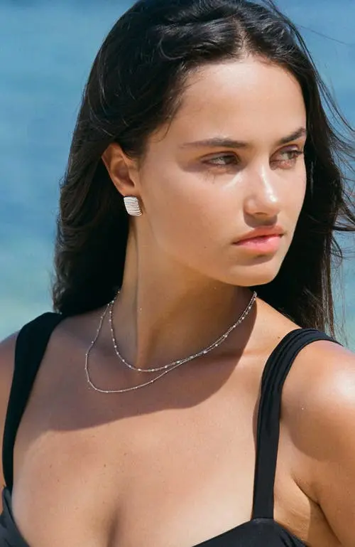 ATOLEA Double Beaded Choker - Silver