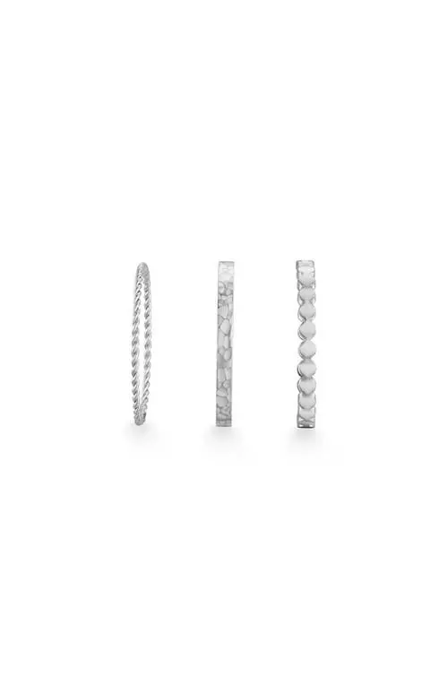 ATOLEA Daily Rings Set - Silver