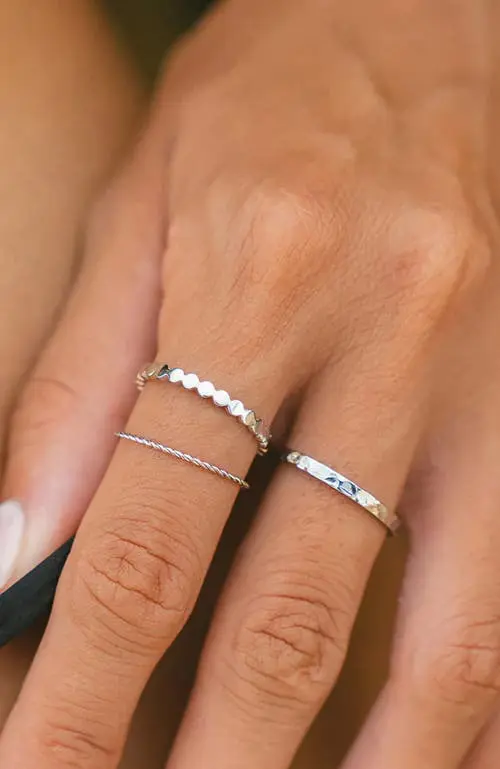 ATOLEA Daily Rings Set - Silver