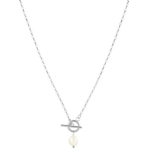 ATOLEA La Isla Necklace With Freshwater Pearl - Silver