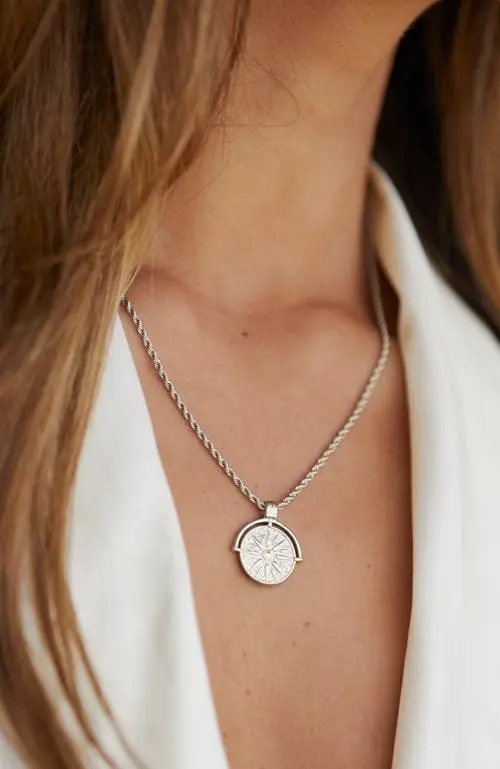 ATOLEA Golden Sun Necklace - Silver