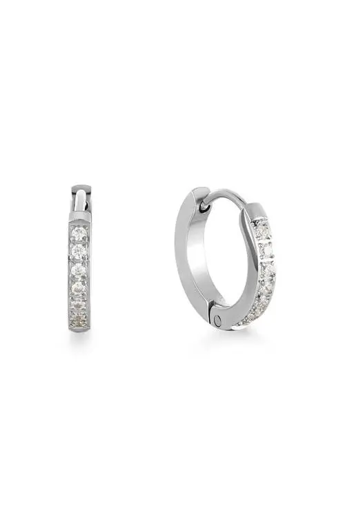 ATOLEA Tiny Hoop Earrings - Silver