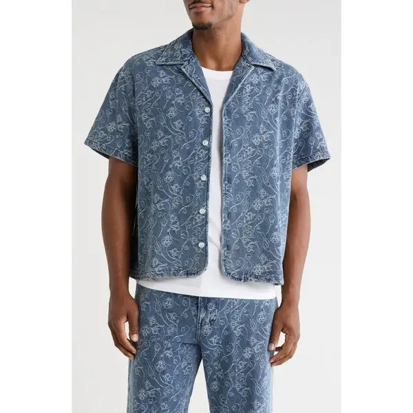 HONOR THE GIFT Floral Jacquard Camp Shirt