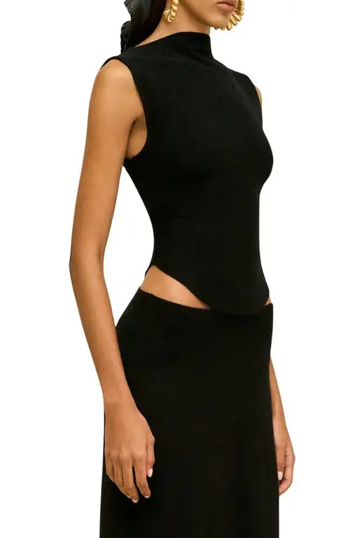 Cult Gaia Romma Mock Neck Top