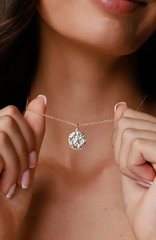 ATOLEA Sand Dollar Pendant Necklace - Silver
