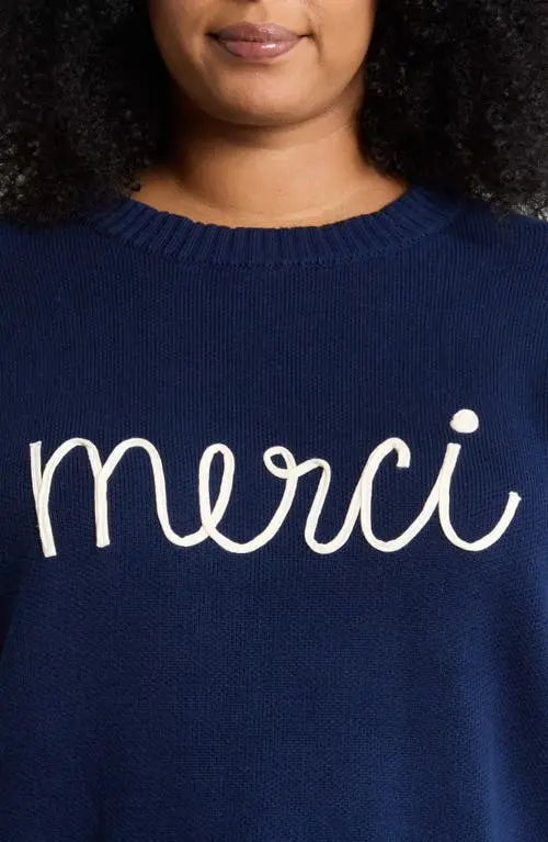 SUGARLIPS Merci Drop Shoulder Crewneck Sweater