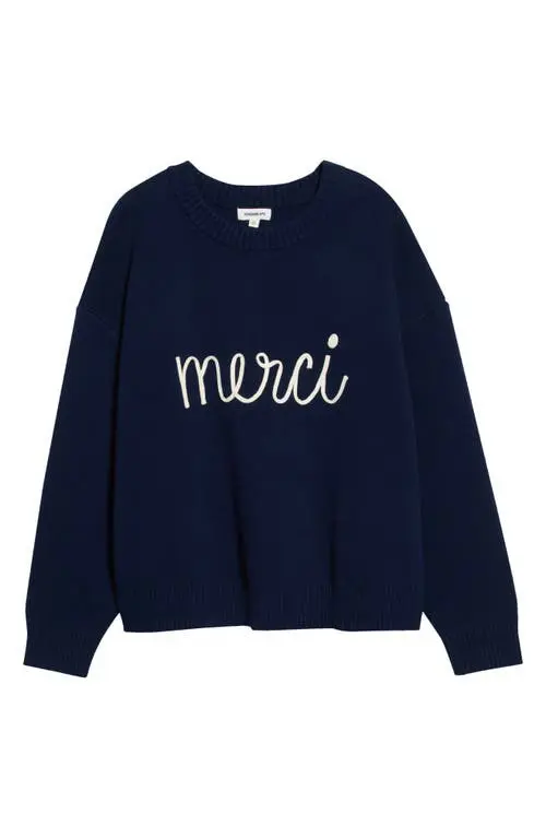 SUGARLIPS Merci Drop Shoulder Crewneck Sweater