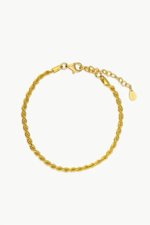 ATOLEA Calvi Rope Chain Bracelet - Gold