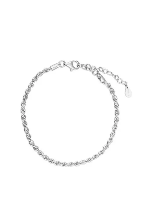 ATOLEA Calvi Rope Chain Bracelet - Silver