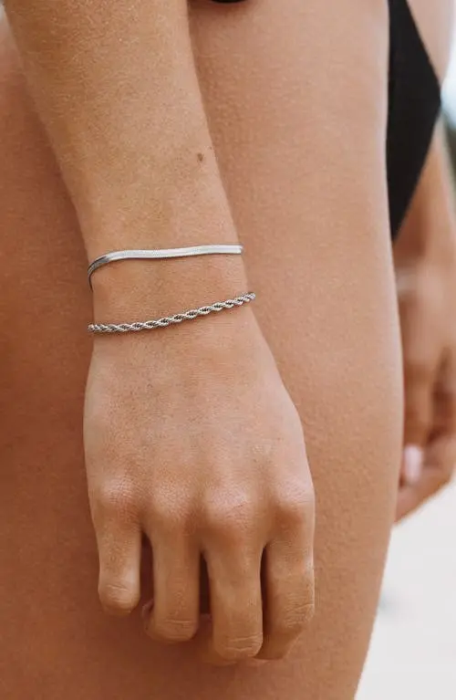 ATOLEA Calvi Rope Chain Bracelet - Silver