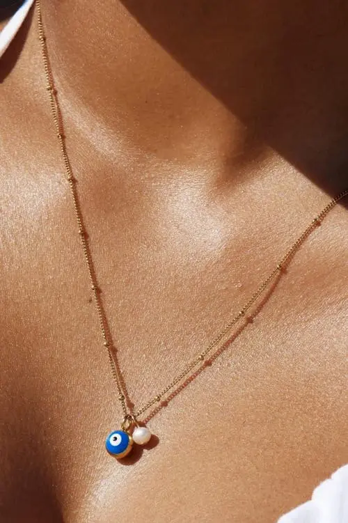 ATOLEA Evil Eye Necklace - Gold