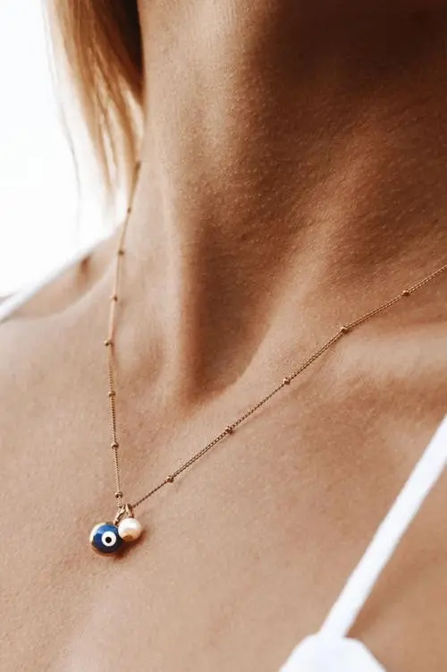 ATOLEA Evil Eye Necklace - Gold