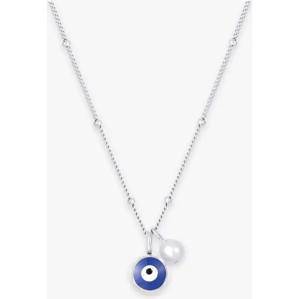 ATOLEA Evil Eye Necklace - Silver