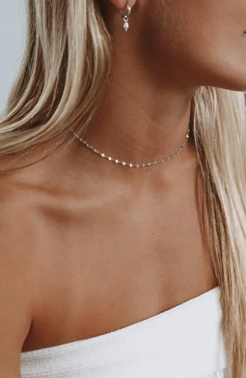 ATOLEA Dainty Choker Necklace - Silver