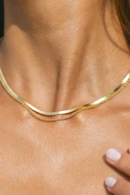 ATOLEA Ios Layered Necklace - Gold