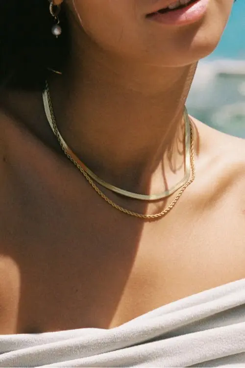 ATOLEA Ios Layered Necklace - Gold