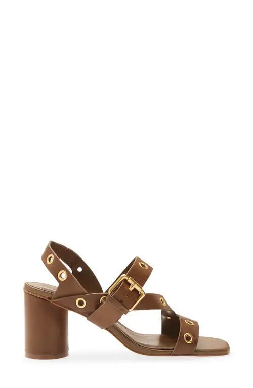 Farm Rio Buckle Block Heel Leather Al