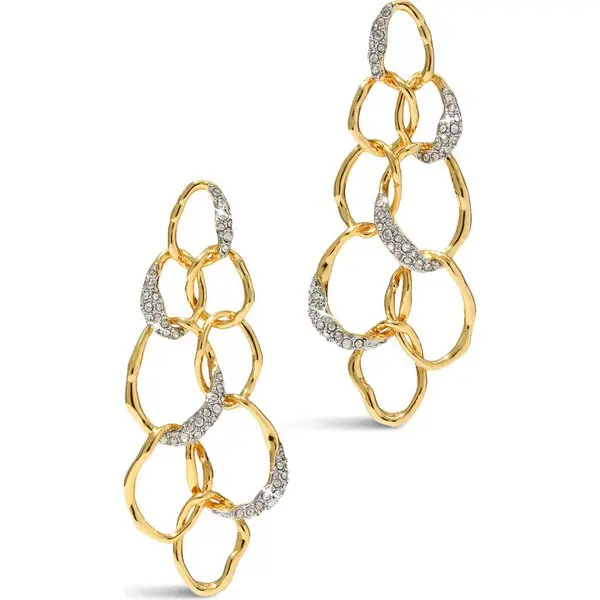 Alexis Bittar Solanales Crystal Linked Orb Drop Earrings - Crystals