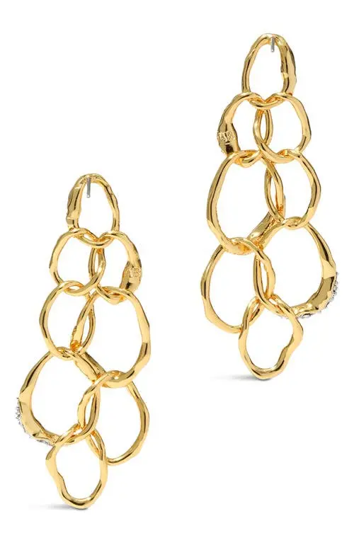 Alexis Bittar Solanales Crystal Linked Orb Drop Earrings
