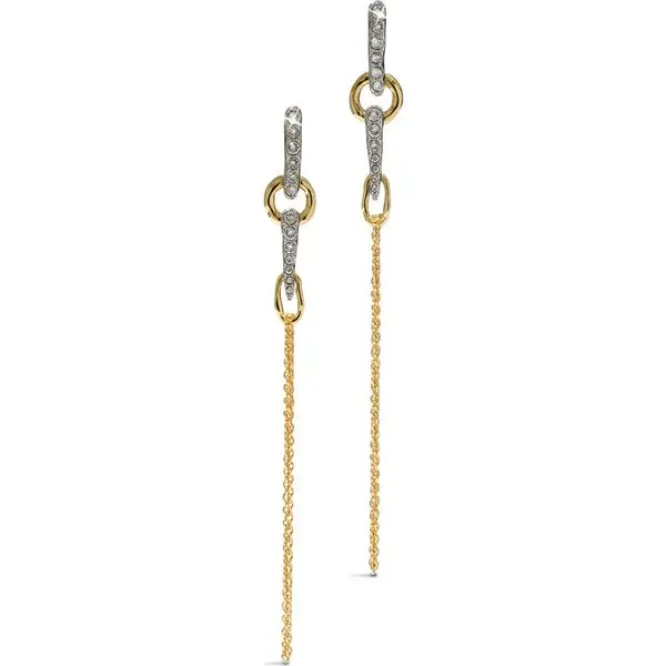 Alexis Bittar Solanales Crystal Linked Spear Drop Earrings