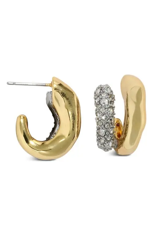Alexis Bittar Solanales Crystal Double Hoop Earrings
