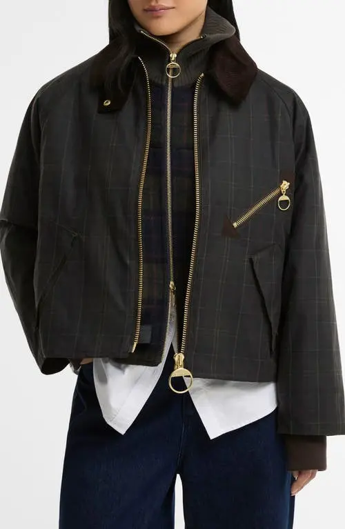 Barbour Arlene Checked Waxed Cotton Jacket - Classic/shadow Classic