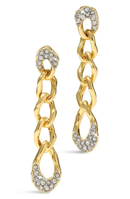 Alexis Bittar Solanales Crystal Chain Link Drop Earrings