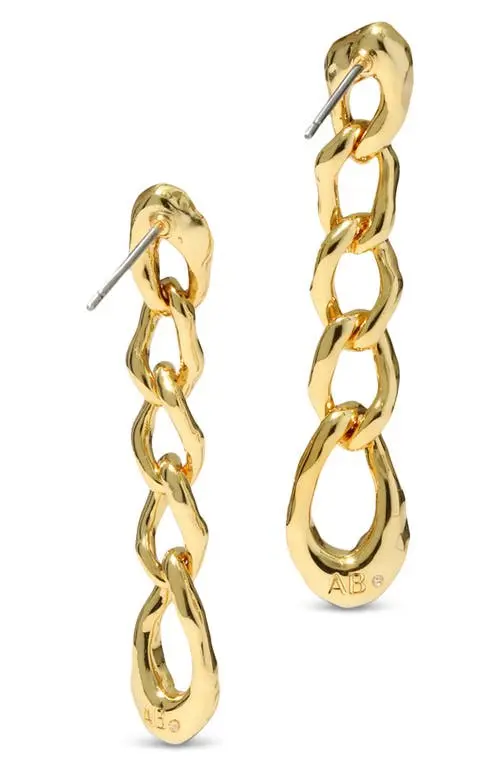 Alexis Bittar Solanales Crystal Chain Link Drop Earrings