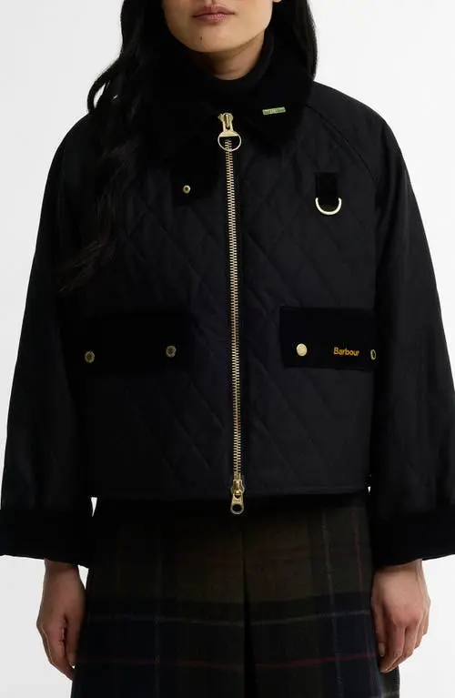 Barbour Icons Spey Quilted Waxed Cotton Jacket - Black/classic