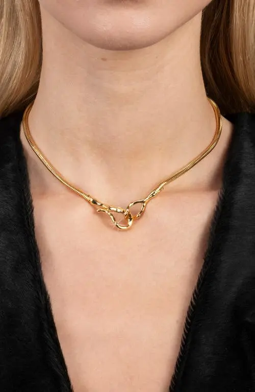 Alexis Bittar Molten Hook Choker Necklace