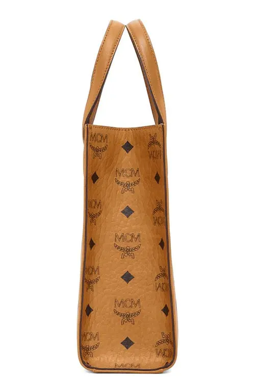Mcm Visetos Coated Canvas Mini Tote