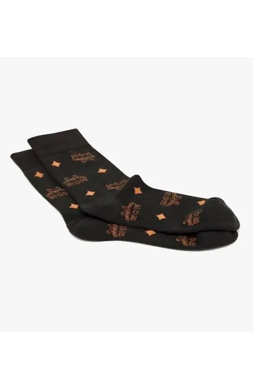 Mcm Monogram Knit Socks