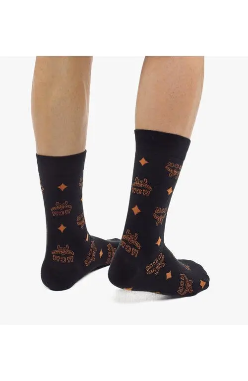 Mcm Monogram Knit Socks