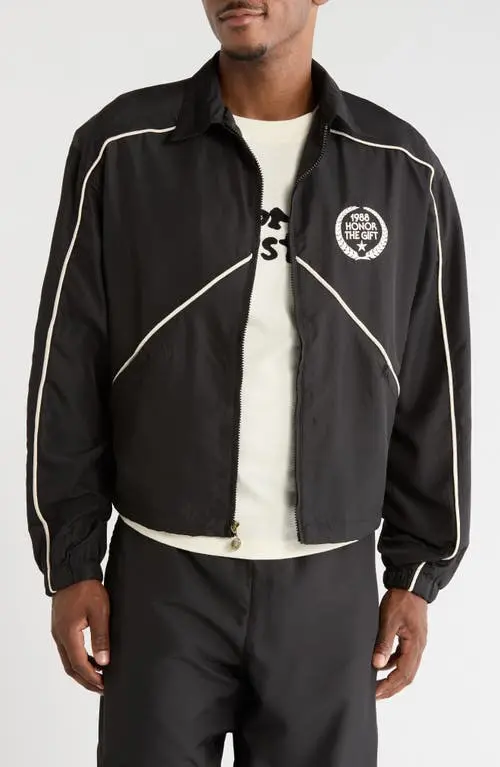 HONOR THE GIFT Honeycomb Track Jacket - Black