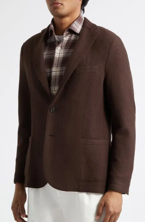 Eleventy Wool Sport Coat With Hoodie Bib