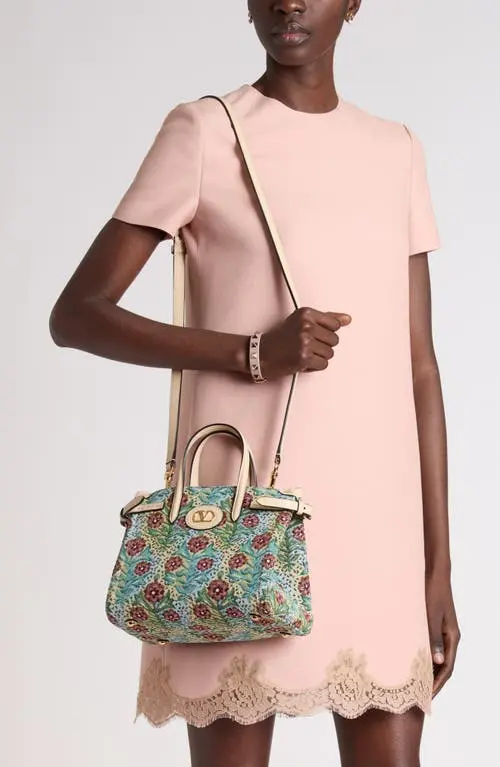 Valentino Garavani Medium Antibes V-logo Tapestry Tote