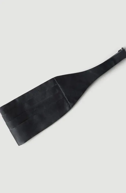 Brunello Cucinelli Silk And Cotton Satin Cummerbund - Anthracite