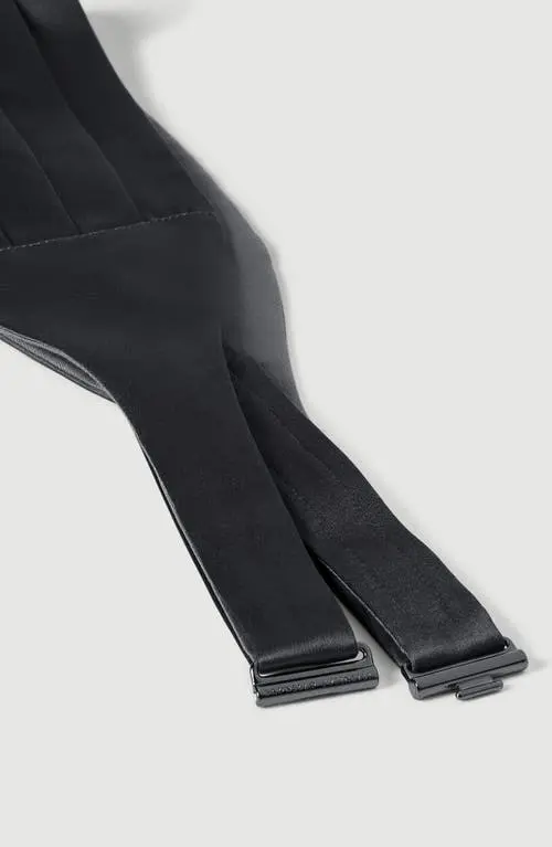 Brunello Cucinelli Silk And Cotton Satin Cummerbund - Anthracite