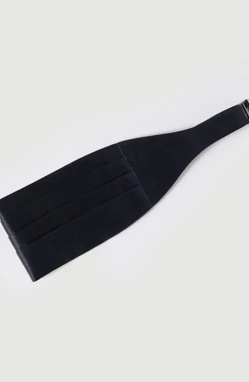 Brunello Cucinelli Silk And Cotton Satin Cummerbund - Cobalt