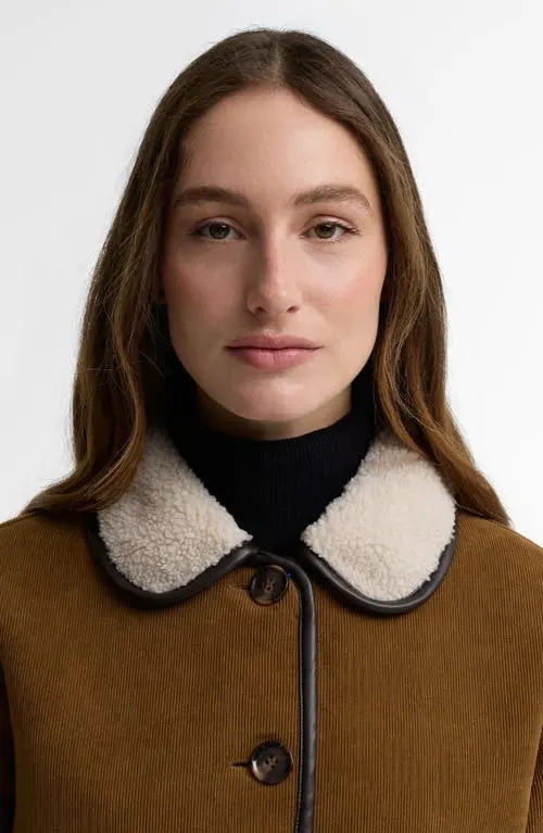 Barbour Penny Corduroy Jacket With Faux Shearling Trim